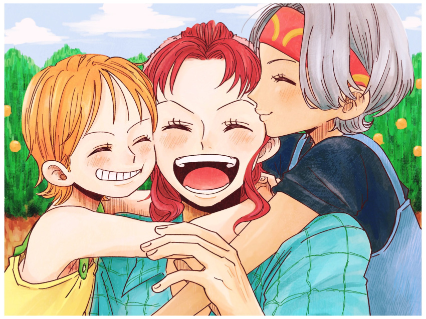 Safebooru - 3girls aged down arms around neck bare shoulders bellemere ...