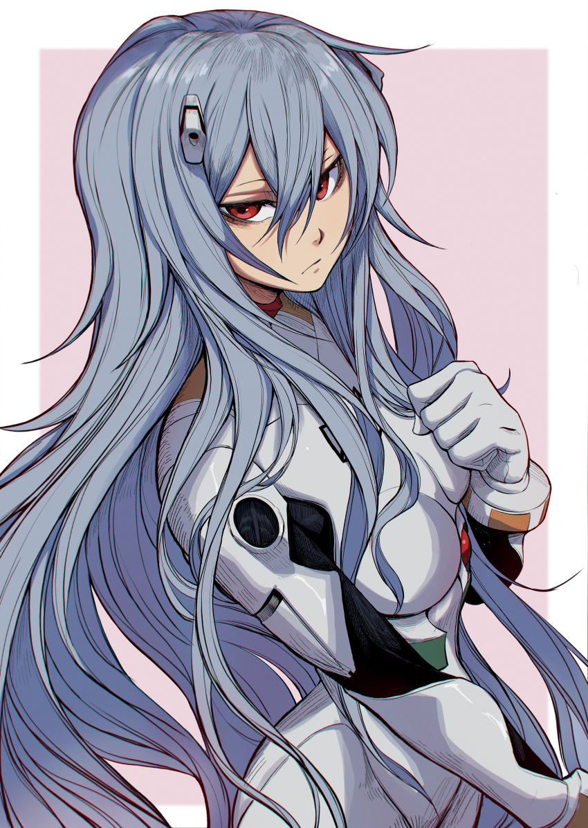 Safebooru - 1girl absurdres alternate hair length alternate hairstyle arm at side ayanami rei ...