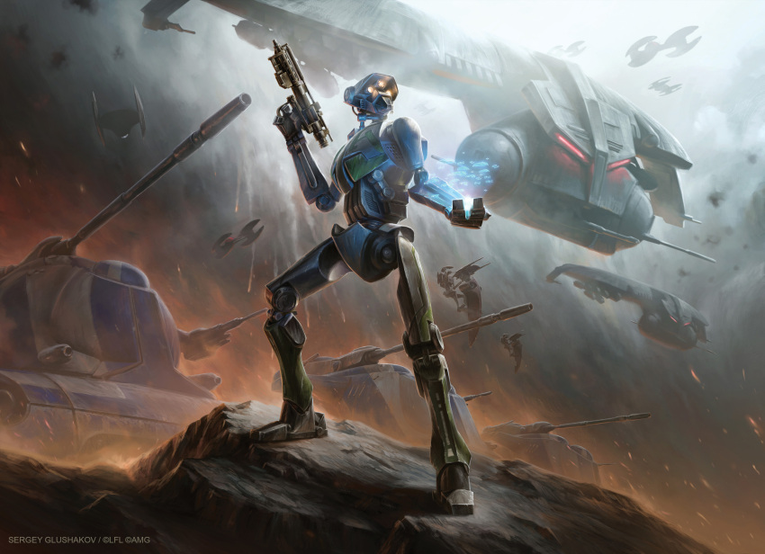 Safebooru - absurdres aircraft army artist name droid gun highres ...