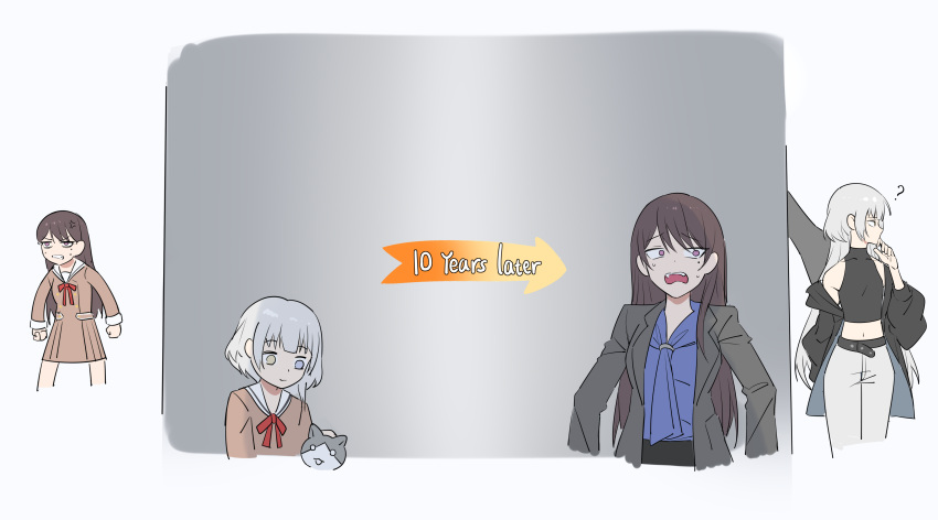 Safebooru - 2girls ? absurdres age progression anger vein bang dream ...