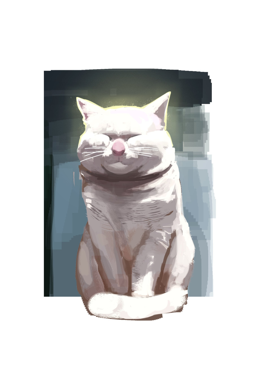 Safebooru - absurdres animal animal focus border brother calm cat ...