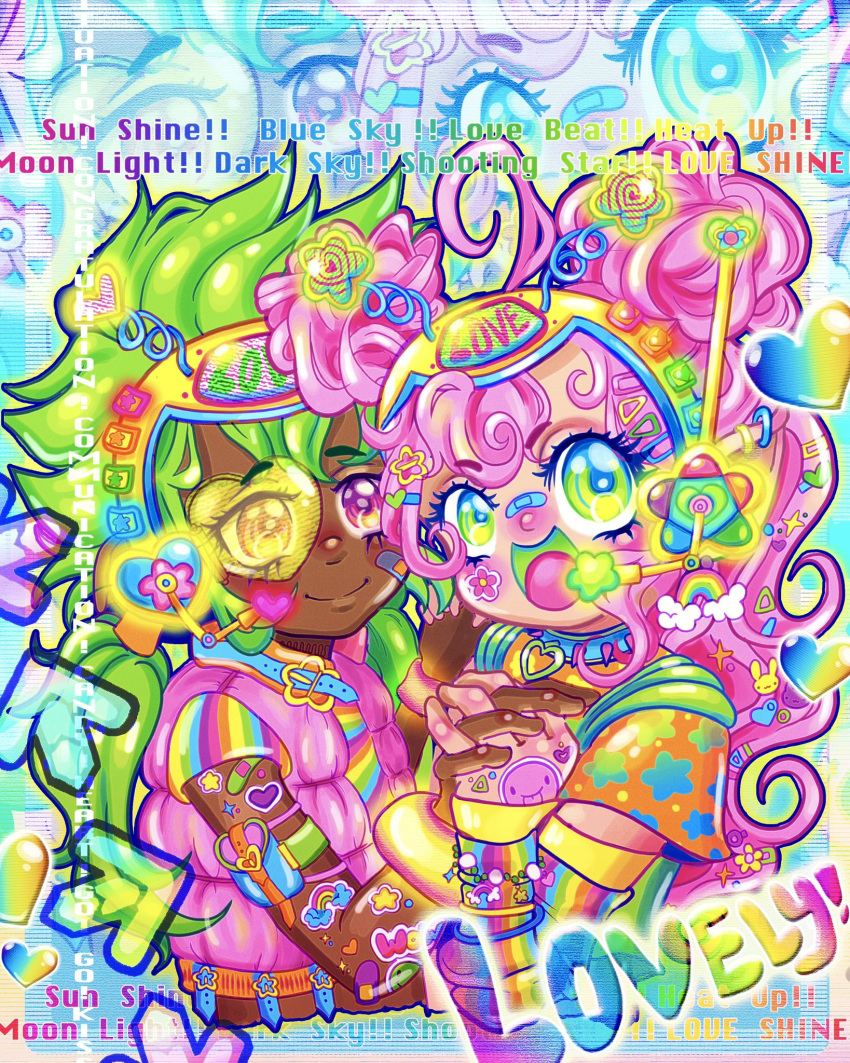 Safebooru - 2girls bemani blush colorful commentary cyber fashion dance ...