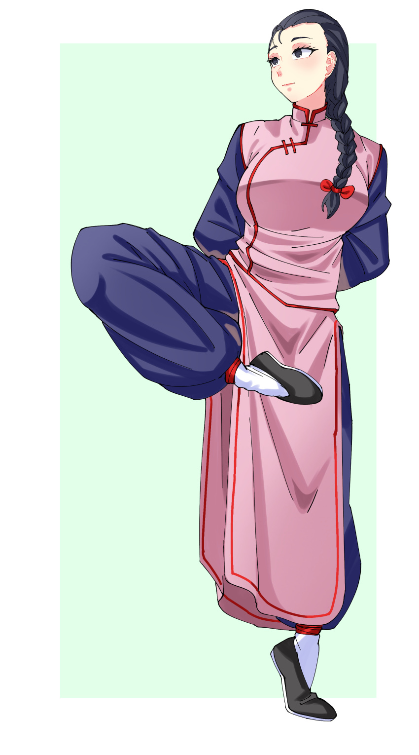 Safebooru - 1girl absurdres black eyes black hair changpao china dress ...