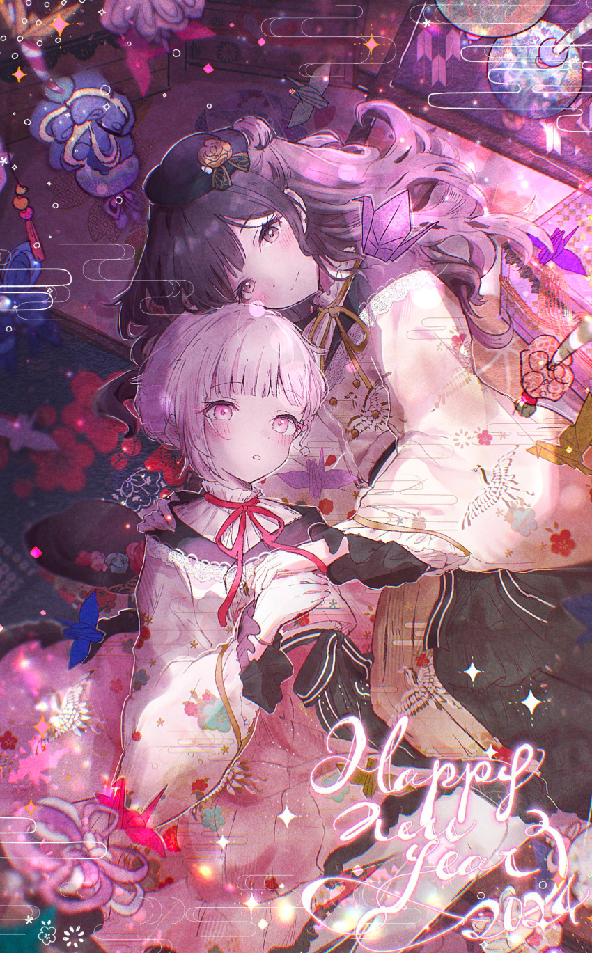 Safebooru - 2girls abyssal crane princess asahina mafuyu black hat black skirt blunt bangs ...