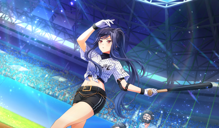 Safebooru - baseball baseball bat baseball stadium baseball uniform ...