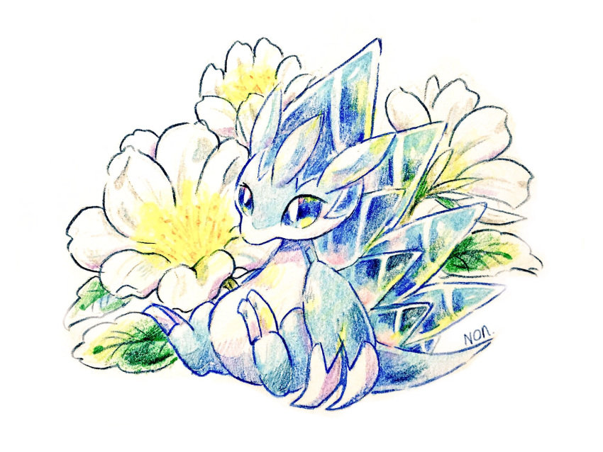 Safebooru - alolan sandslash animal focus blue eyes bright pupils claws ...