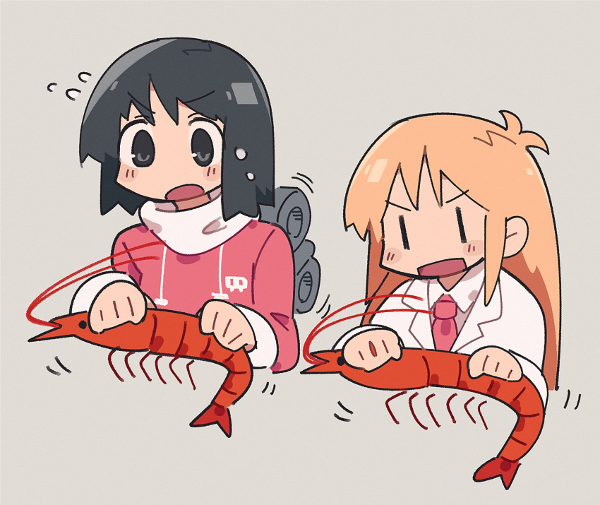 Safebooru - adpx black eyes black hair blonde hair blush coat cropped ...