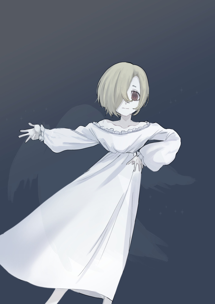 Safebooru - 1girl absurdres blonde hair brown eyes bukihuman dress ...