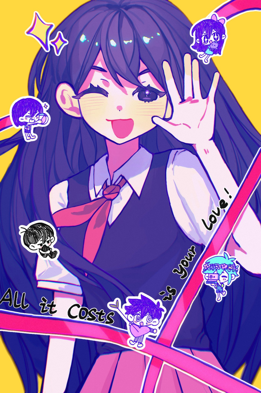 Safebooru - 2girls 4boys aubrey (headspace) (omori) aubrey (omori) ball ...