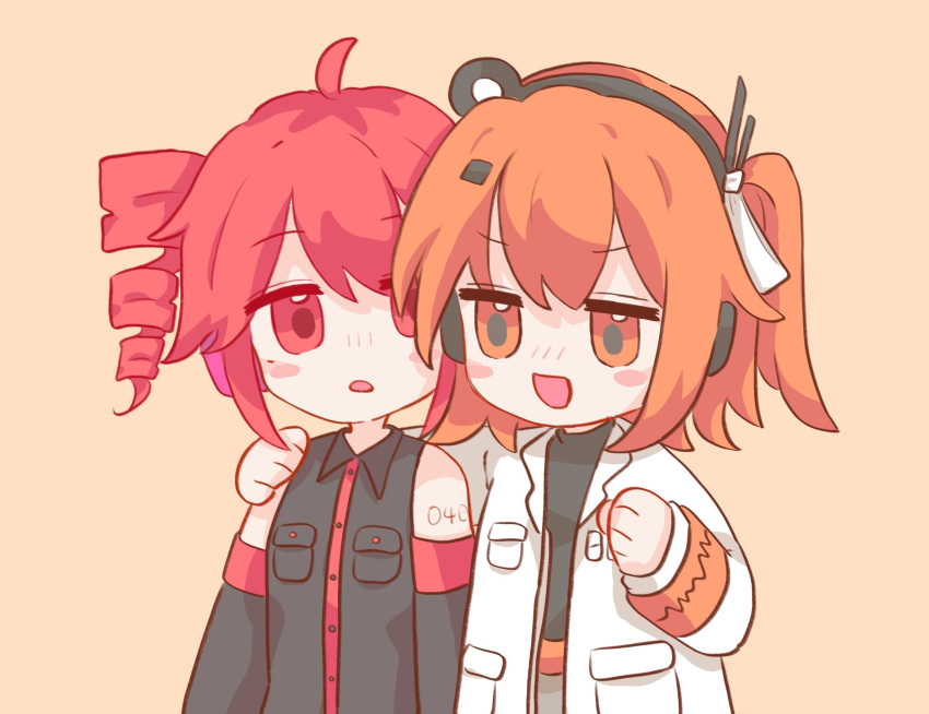 Safebooru - 2girls :o a.i. voice adachi rei ahoge bare shoulders black shirt blush blush ...