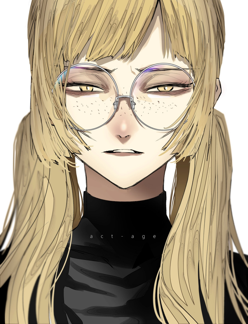 Safebooru 1girl Act Age Black Sweater Blonde Hair Commentary 0771