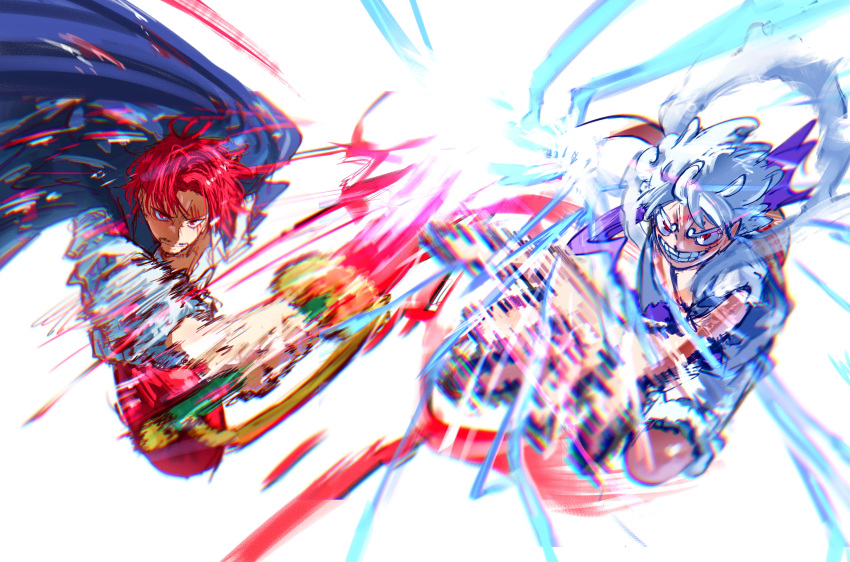 Safebooru - 2boys baku mbu blue cape cape hat highres holding holding ...