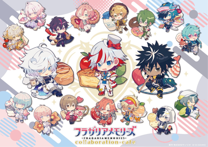 Safebooru - 6+boys :d ;d ahoge apple apple pie arupek (fragaria ...