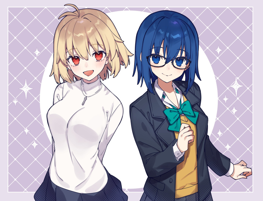Safebooru - 2girls antenna hair arcueid brunestud arms behind back ...