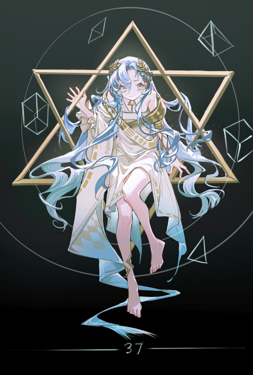 Safebooru - 1girl 37 (reverse:1999) ancient greek clothes anklet armlet bare legs bare shoulders ...