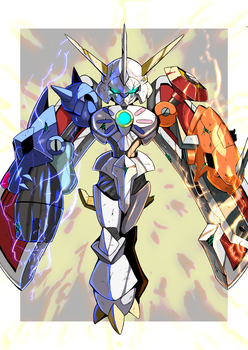 Safebooru - absurdres arm blade arm cannon armor aura digimon electricity full body highres ...