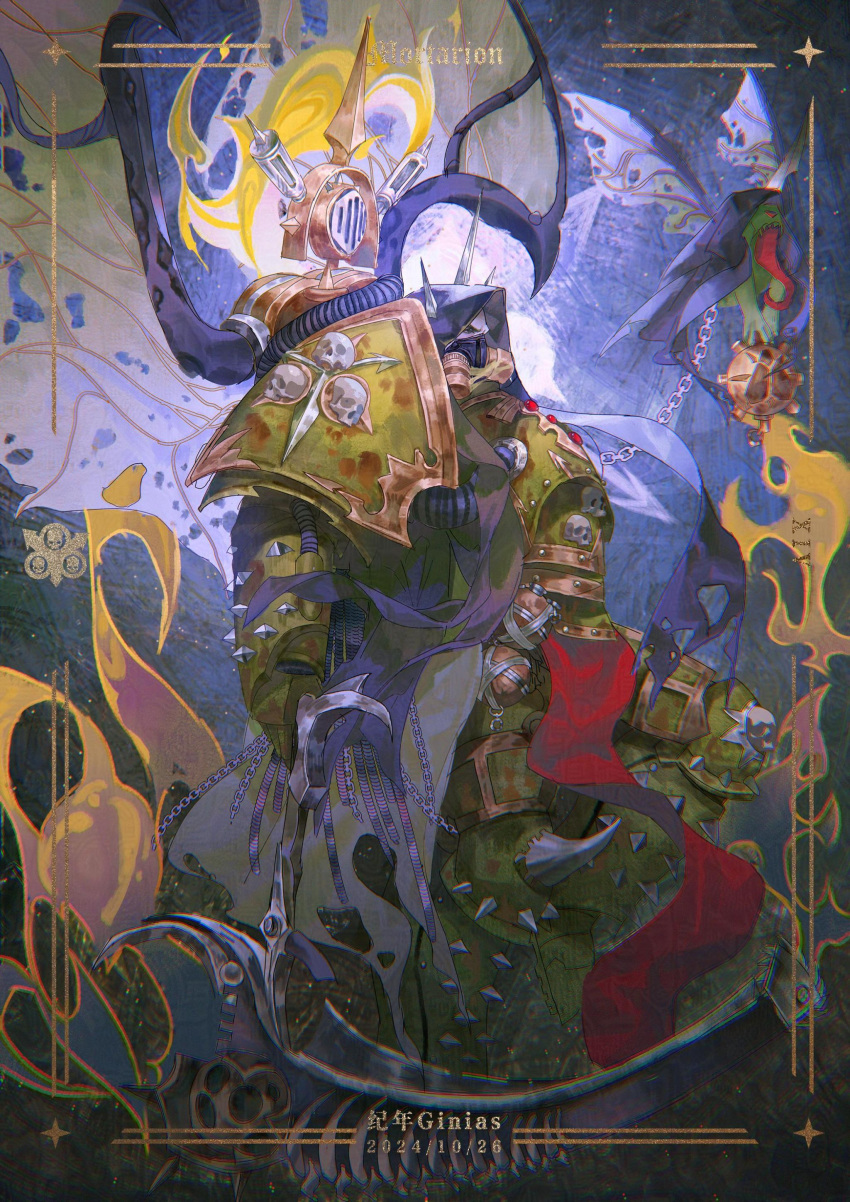 Safebooru - absurdres adeptus astartes armor chain death guard decay ...