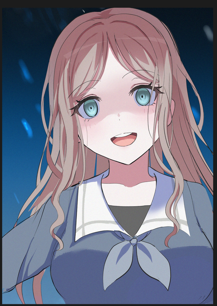 Safebooru - 1girl absurdres bang dream! bang dream! it's mygo!!!!! blue background blue eyes ...