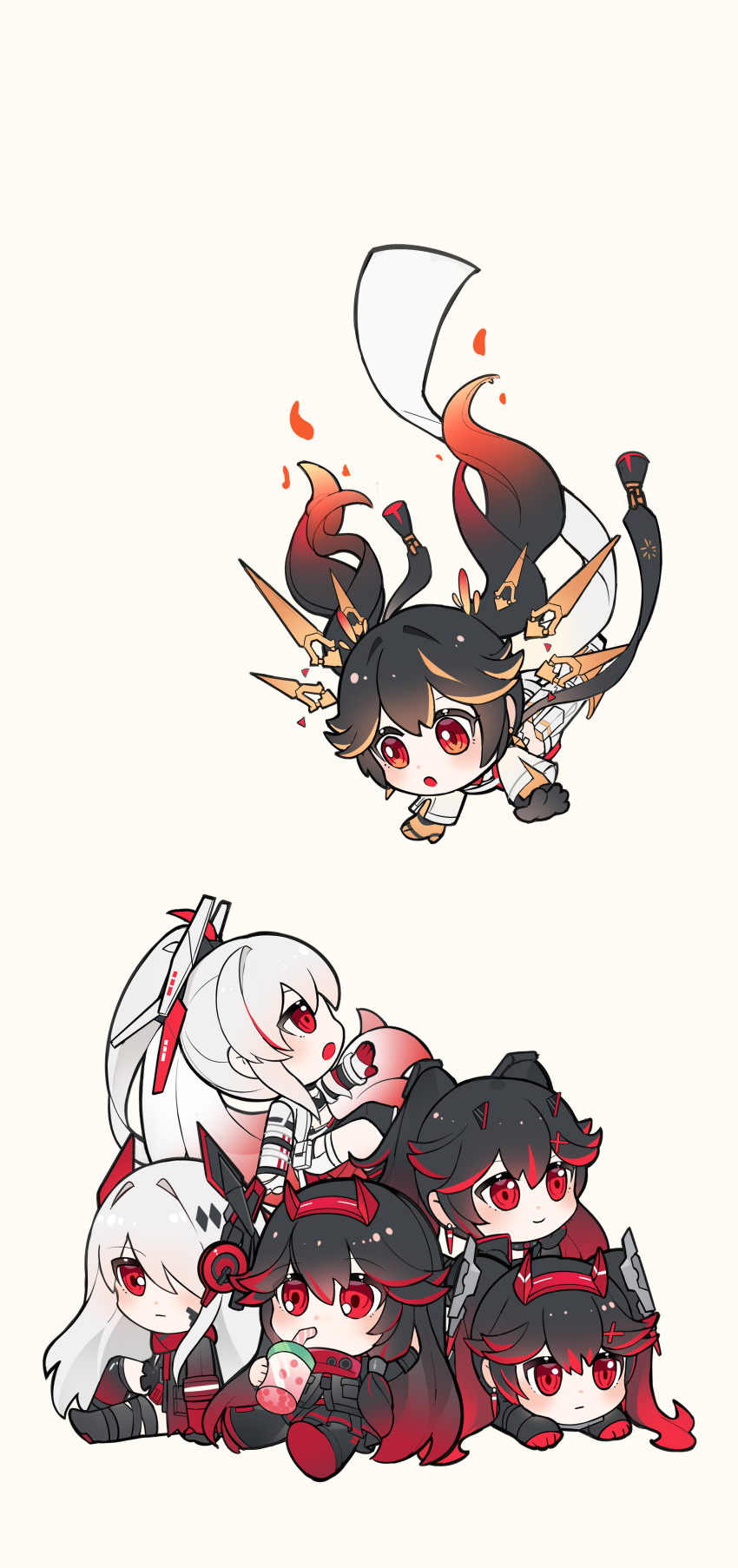 Safebooru - absurdres alpha (pgr) bandaged leg bandages black bandages ...