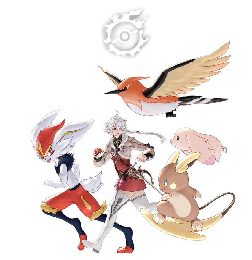 Safebooru - 1girl 2020 alisaie leveilleur alolan raichu cinderace ...