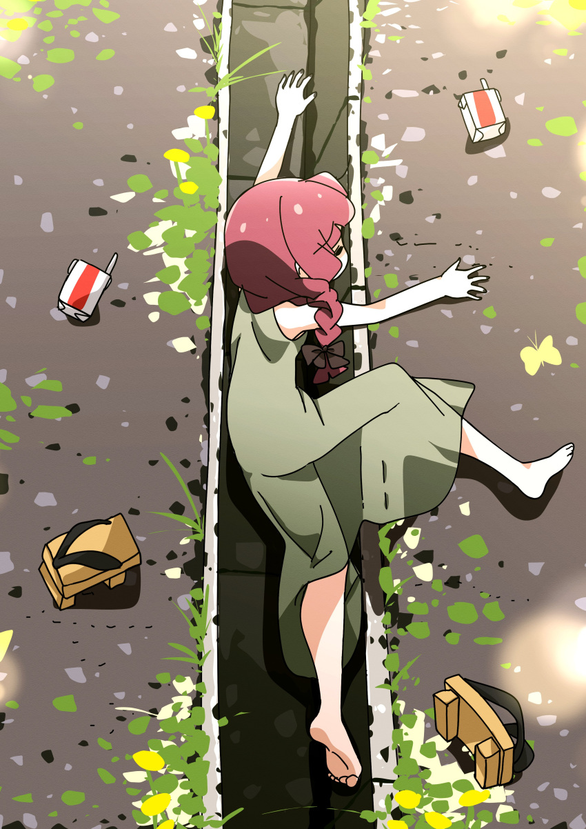 Safebooru - 1girl absurdres alcohol carton barefoot bocchi the rock ...