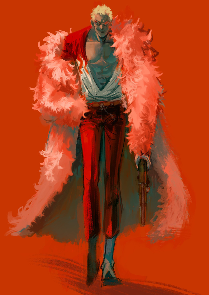 Safebooru - 1boy abs absurdres blonde hair cape closed mouth commentary ...