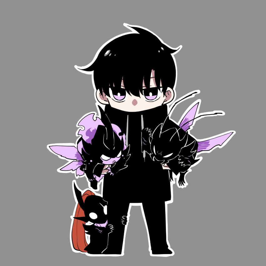 Safebooru - 8mo10 beru (solo leveling) black footwear black hair black ...