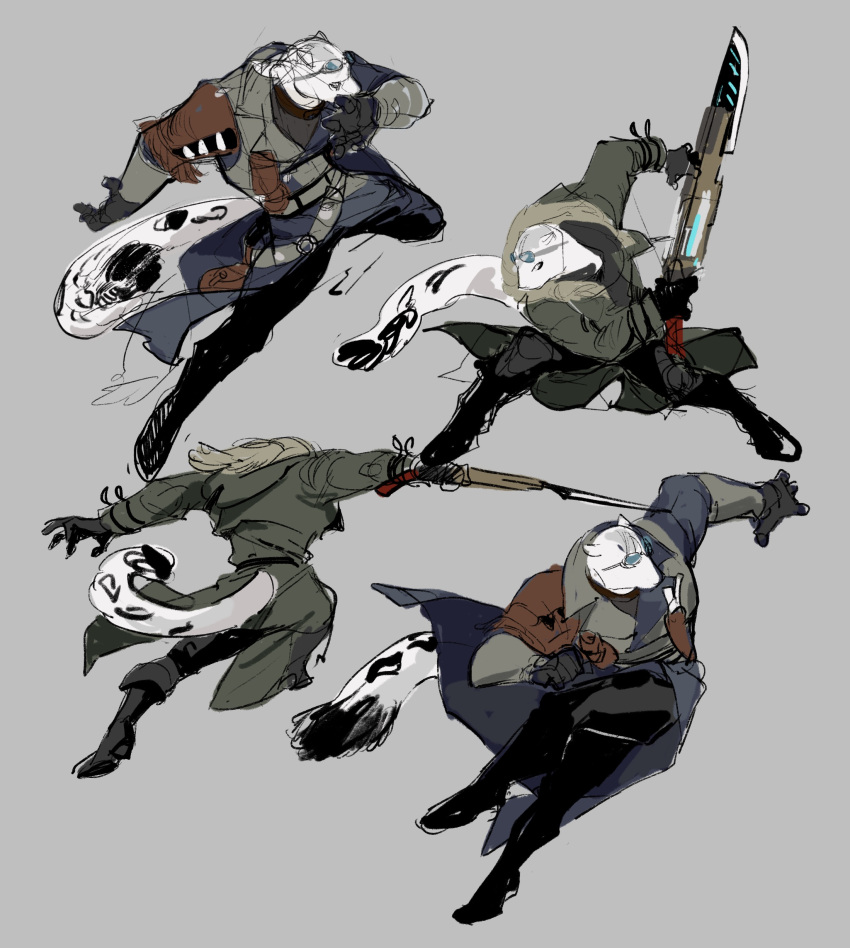 Safebooru - absurdres black pants body fur boots coat final fantasy ...