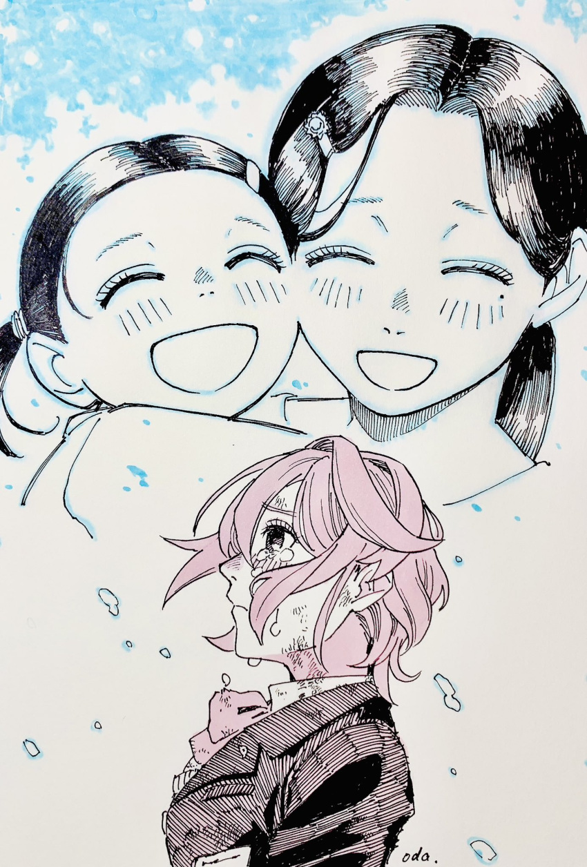 Safebooru - 3girls acrobatic silky (dandadan) blush closed eyes closed ...