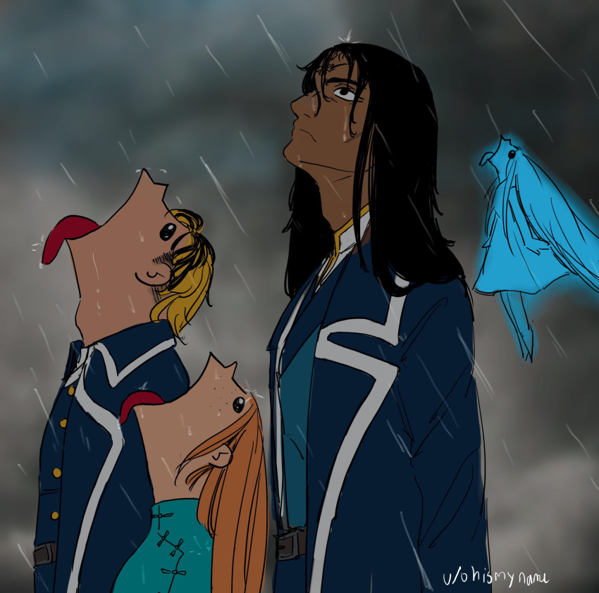 Safebooru - 2boys 2girls absurdres adam's apple adolin kholin black ...