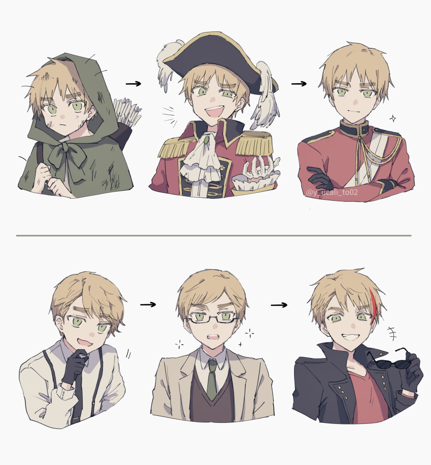 Safebooru - +++ 1boy absurdres arrow (projectile) arrow (symbol) ascot axis powers hetalia black ...
