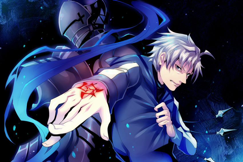 Safebooru - armor back-to-back berserker (fate/zero) command spell ...