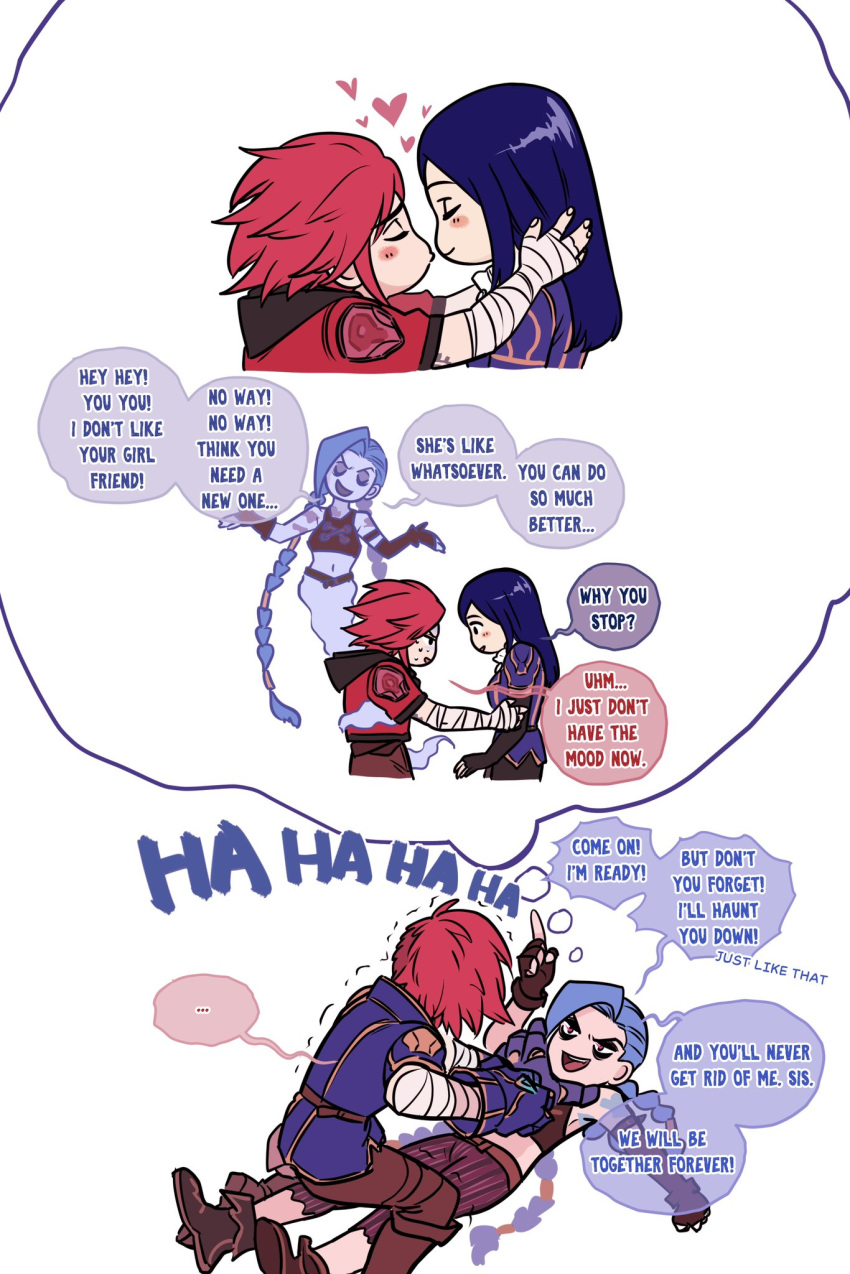 Safebooru - 2girls 3girls arcane: league of legends arcane caitlyn arcane jinx arcane vi blue ...