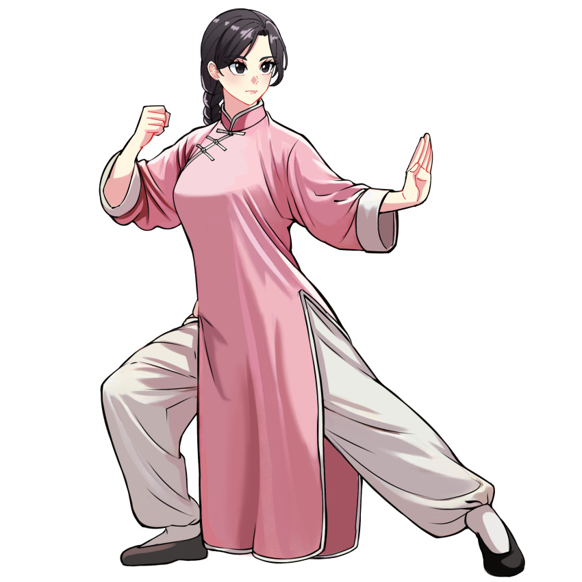 Safebooru - 1girl absurdres braid changpao china dress chinese clothes ...