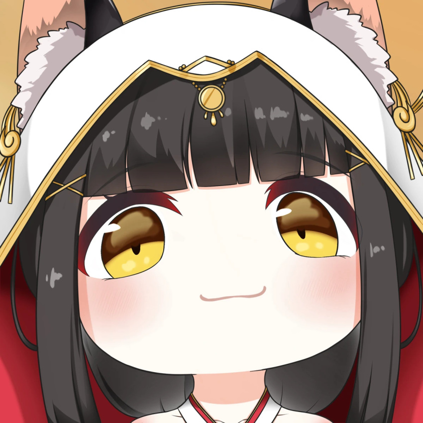 Safebooru - 1girl animal ears azur lane hood nagato (azur lane) quancy smile | 5354696