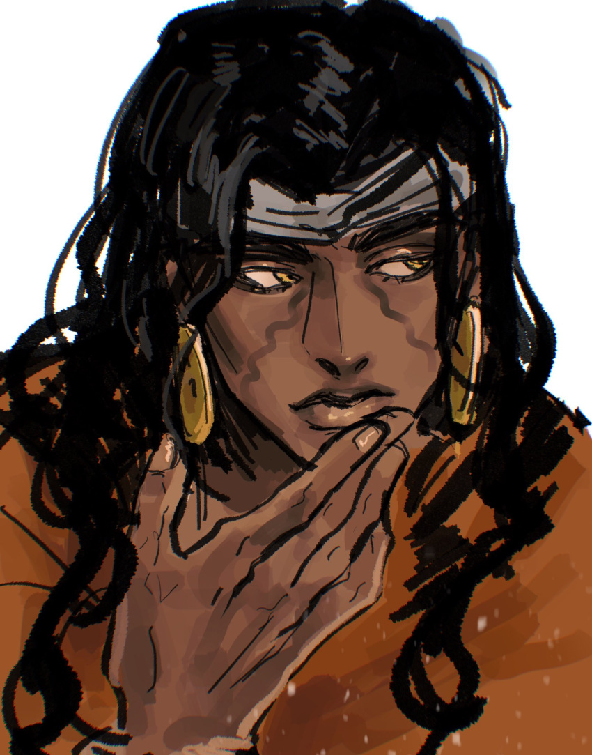 Safebooru - 1boy bishounen brown hair dark-skinned male dark skin ...