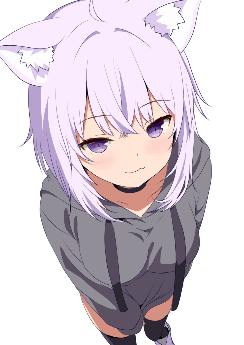 Safebooru - 1girl :3 absurdres ahoge alternate costume animal ear fluff animal ears black choker ...