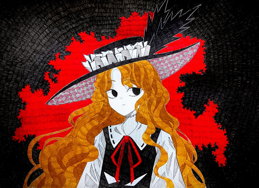 Safebooru - 1girl agaribito snail black background black eyes black hat ...