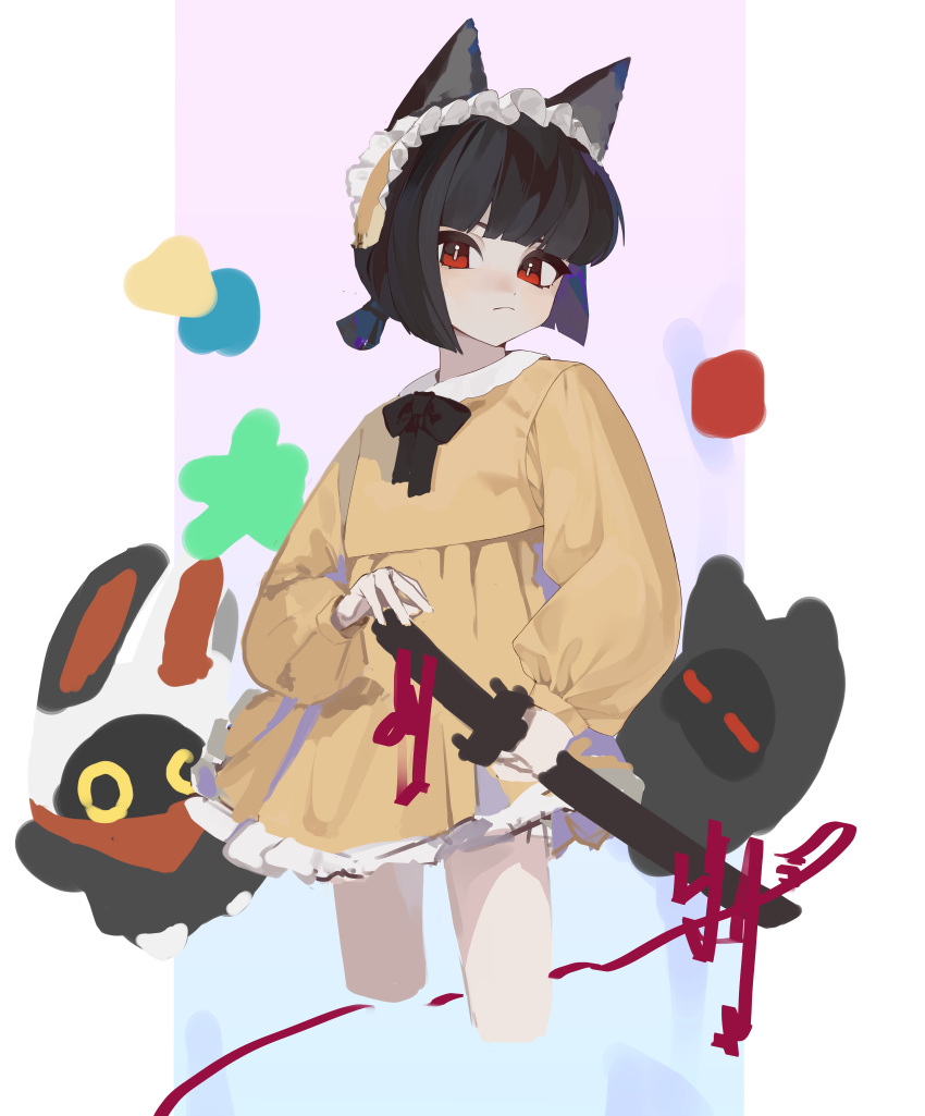 Safebooru - 1girl absurdres aged down animal ears black hair blunt bangs child closed mouth ...