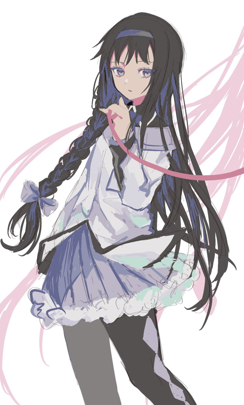 Safebooru - 1girl akemi homura akemi homura (magical girl) argyle clothes argyle footwear argyle ...