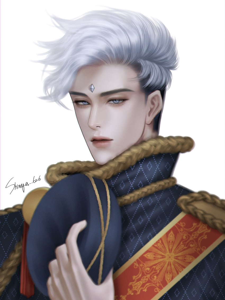 Safebooru - 1boy closed mouth commentary request diamond (shape) facial ...