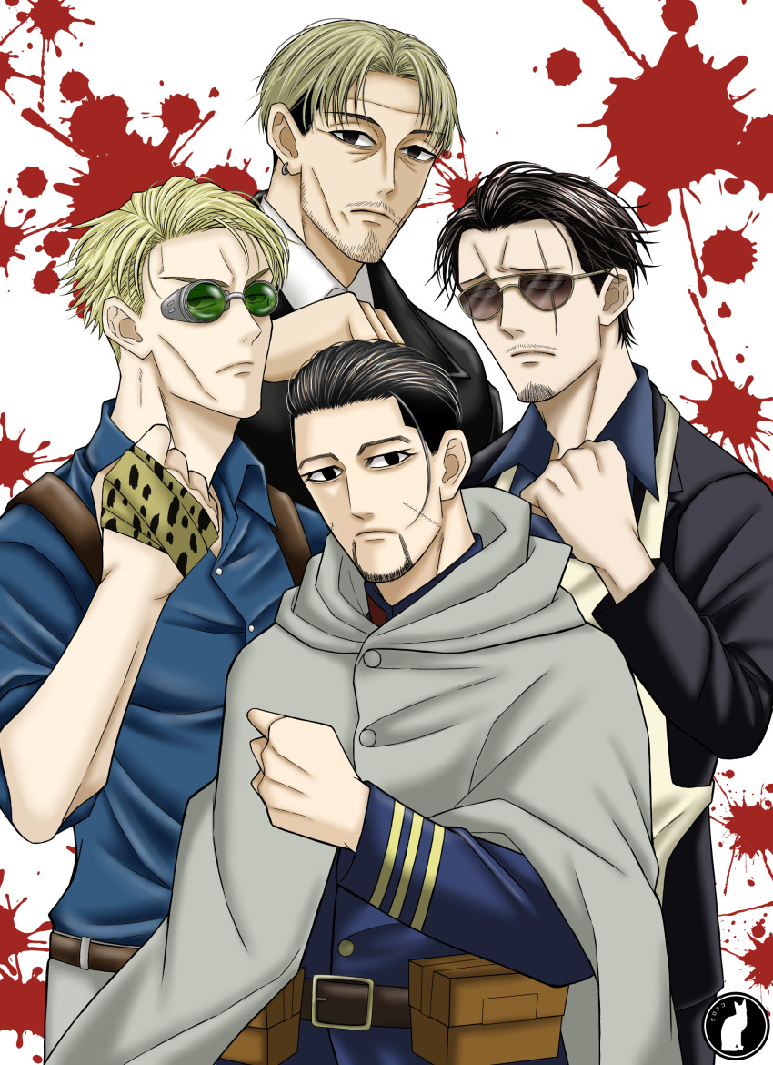 Safebooru - 4boys absurdres belt black eyes blonde hir blood blood ...