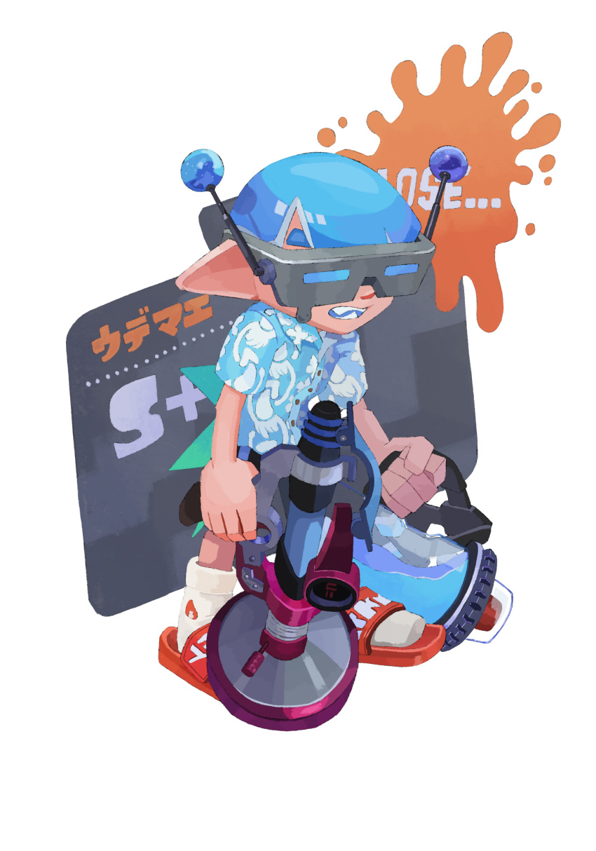 Safebooru - 1boy absurdres bike shorts black shorts blue hair blue ...