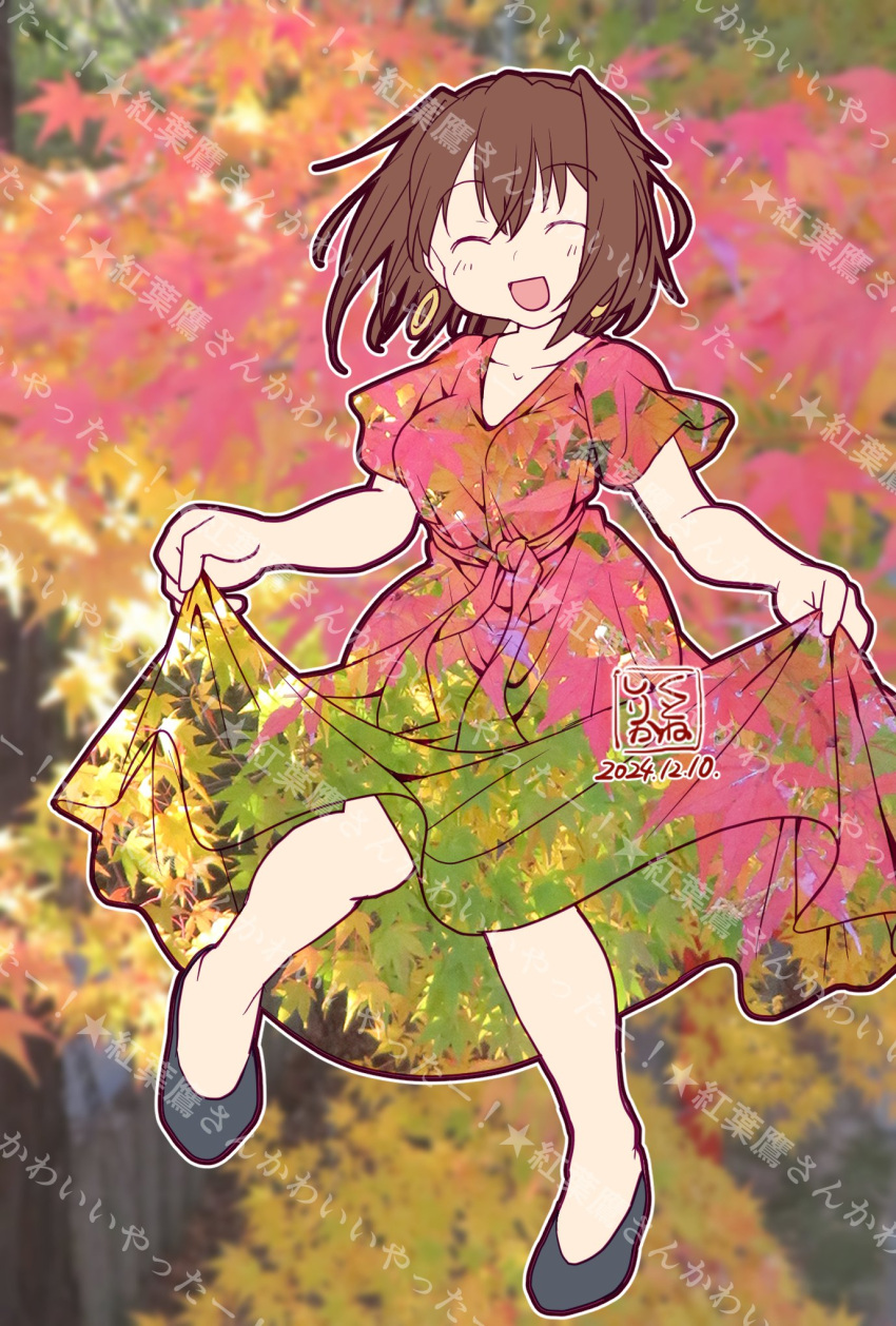 Safebooru - 1girl alternate color artist logo black footwear brown hair ...