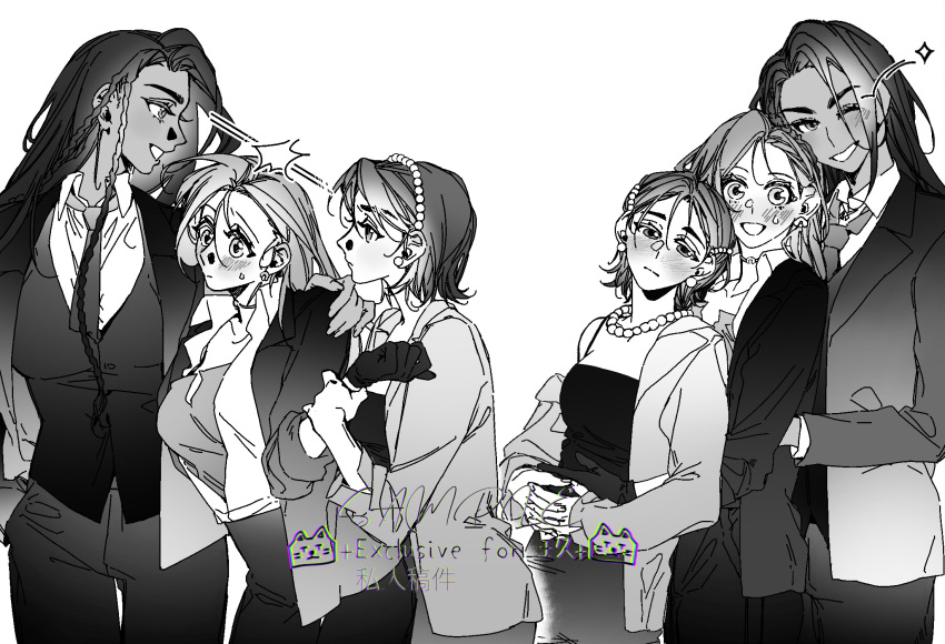 Safebooru - 3girls alien stage blush braid chinese commentary collared ...