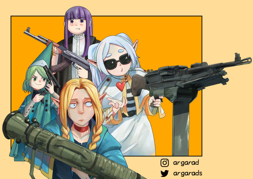 Safebooru - 4girls argarad artist name black robe blue robe blush choker coco (tongari boushi no ...