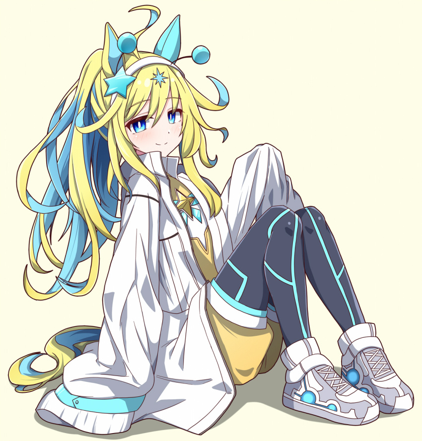 Safebooru - 1girl ahoge alternate costume animal ears blue eyes blush closed mouth full body ...