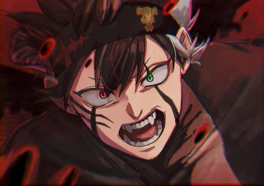 Safebooru - 1boy absurdres alternate form angry asta (black clover) black bulls (emblem) black ...