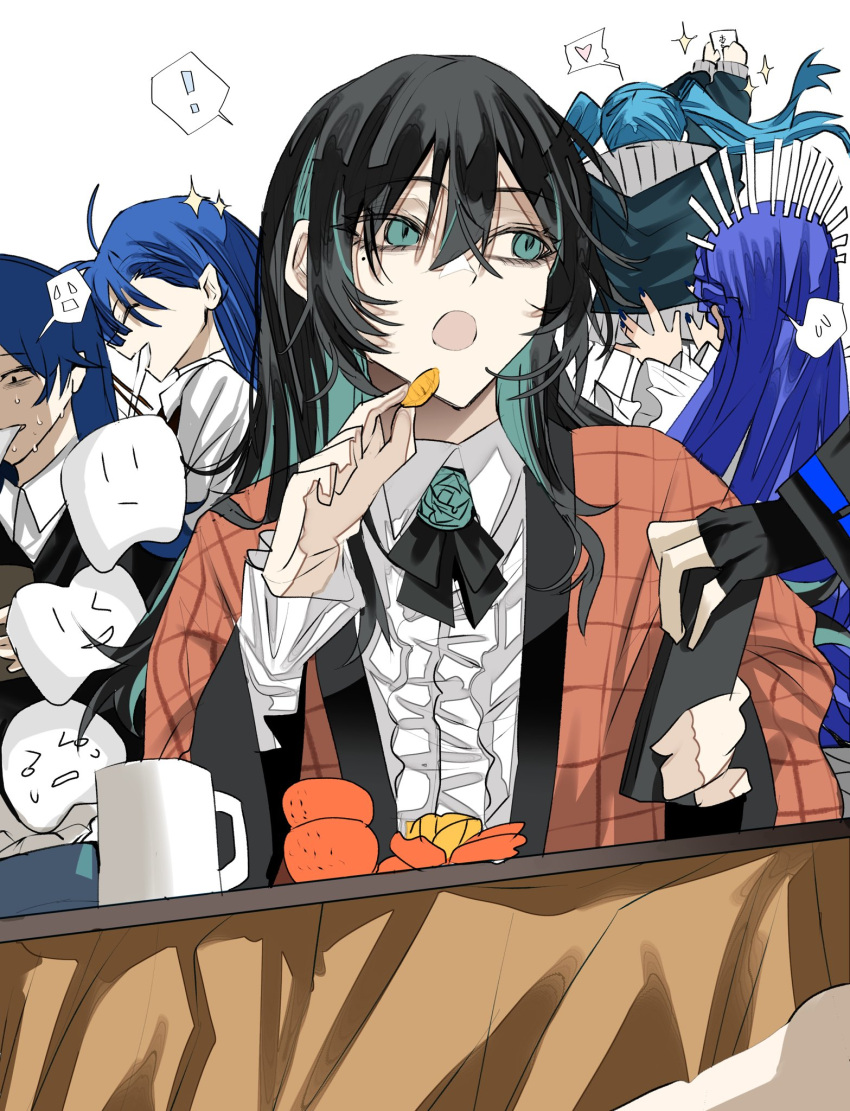 Safebooru - ! 6+girls ^ ^ ado (utaite) ahoge atashi wa mondaisaku black ...