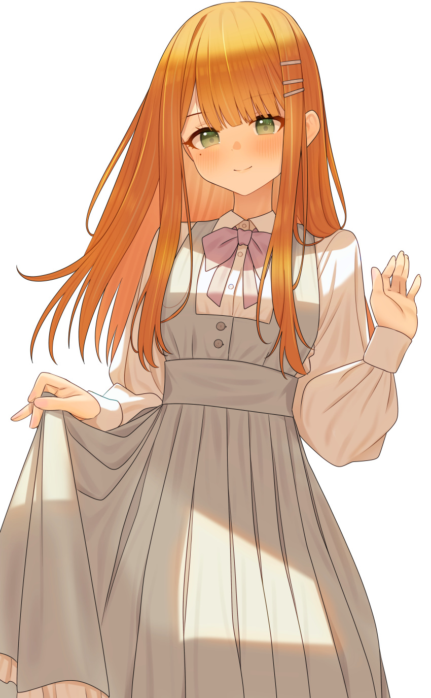 Safebooru - 07nono06 1girl absurdres alternate costume blue dress blush bow bowtie closed mouth ...